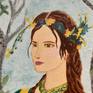 Portrait of a Ukrainian woman in nature Painting by Vera Polyachenko ...