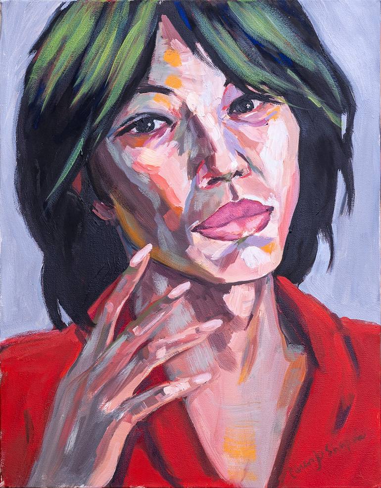 Red Robe Painting by CJ Shapiro | Saatchi Art