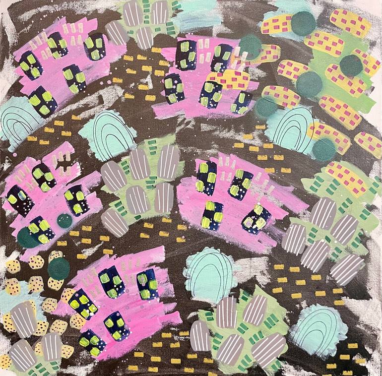 Hop, skip & jump Painting by Zia Maskara | Saatchi Art