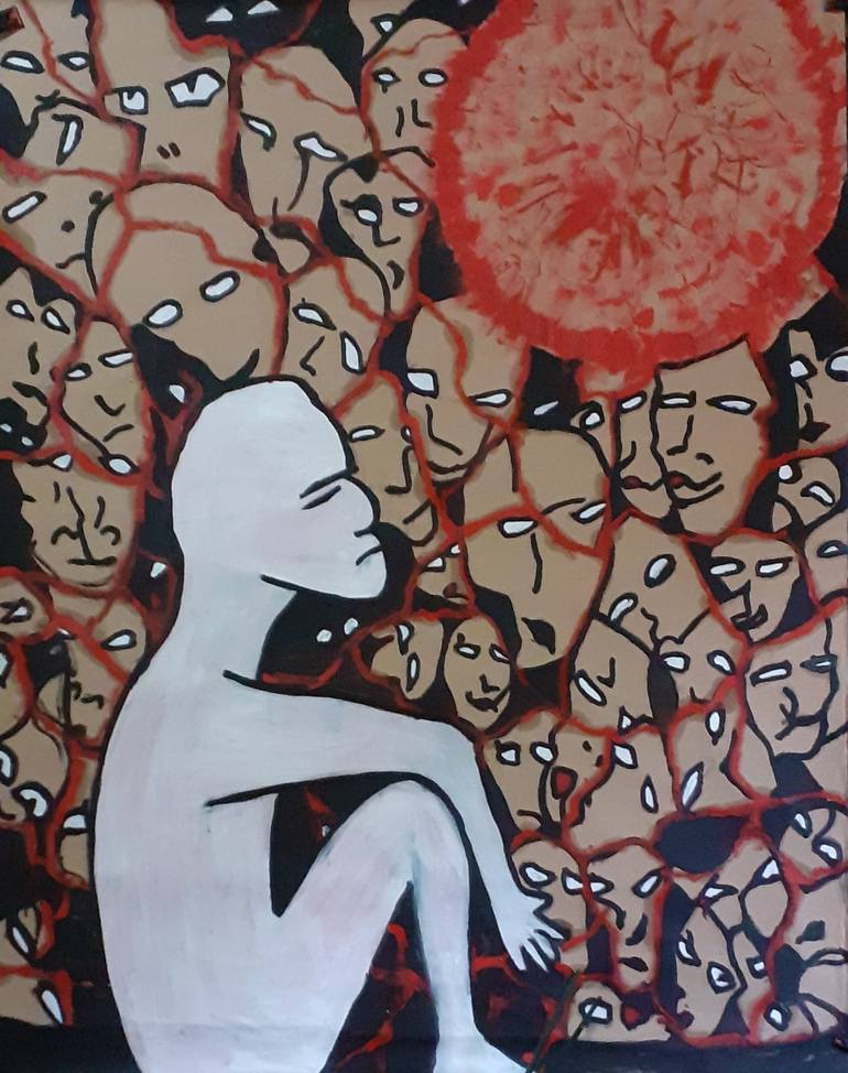 The useless war Painting by Enrico Carretta | Saatchi Art