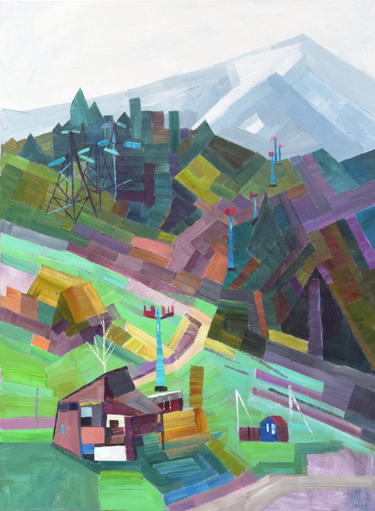 Trostyan lift Painting by Tetiana Tsiko | Saatchi Art