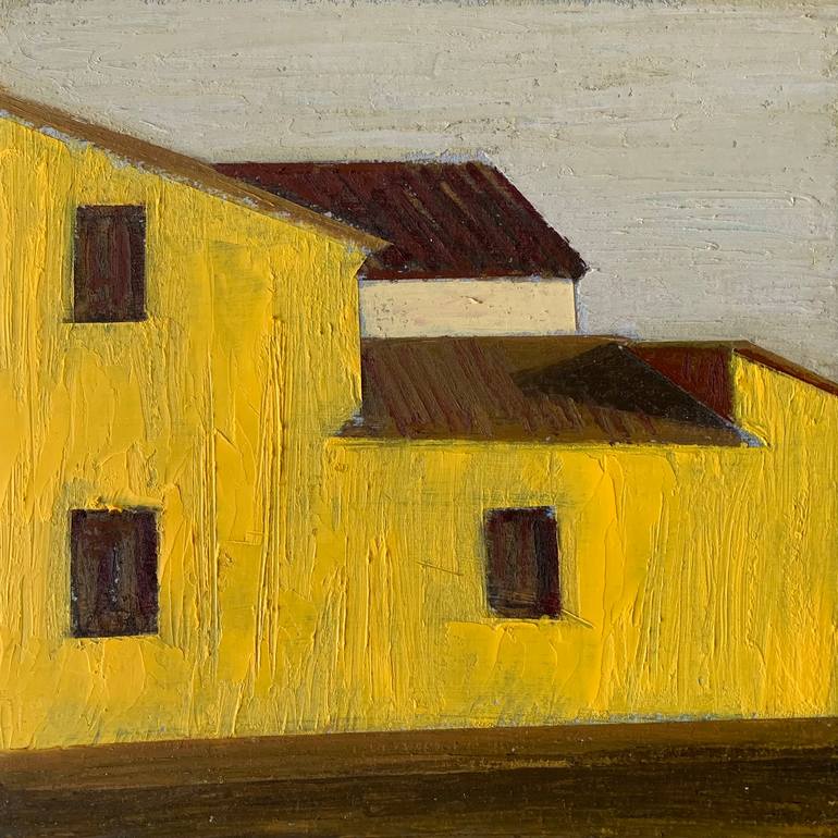 Yellow house Painting by Tata Dyachuk | Saatchi Art