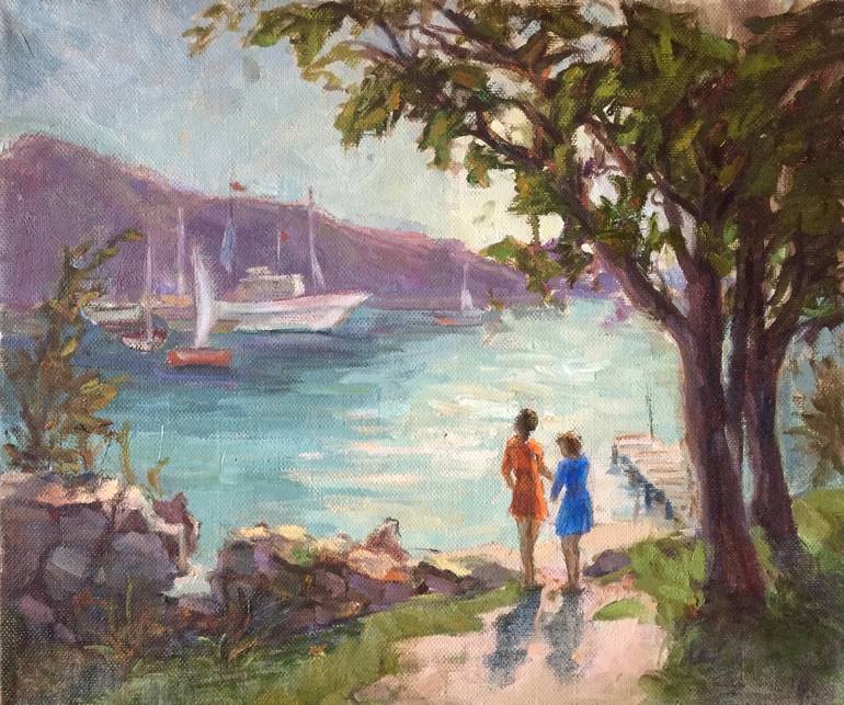 Sea Landscape Painting by Julia Dragoon | Saatchi Art