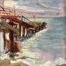 Old Pier Painting by Julia Dragoon | Saatchi Art