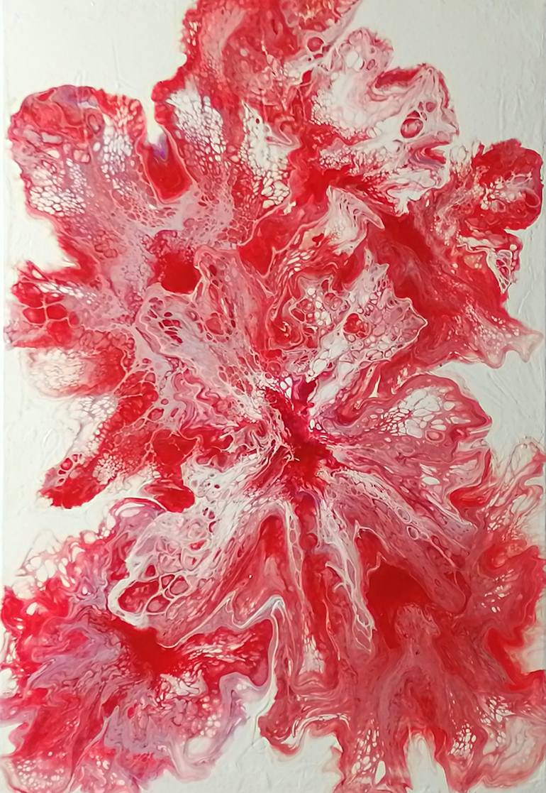 Original abstract expressionism art Love Flowers Painting by Olga ...