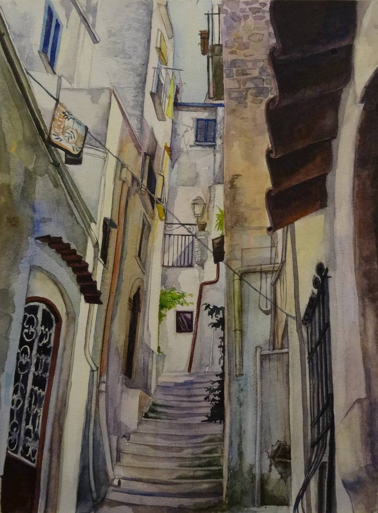 Sperlonga Painting by Елена Швец | Saatchi Art