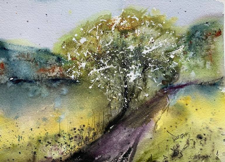 The Locust Tree Painting by Carol Magai | Saatchi Art