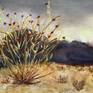 Ocotillo Rising Painting by Carol Magai | Saatchi Art