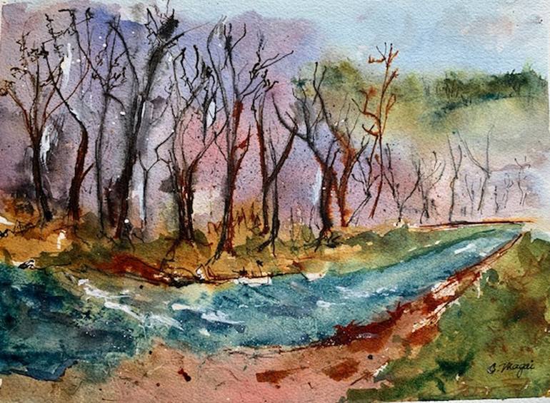 Trees That Thrash and Scream Painting by Carol Magai | Saatchi Art