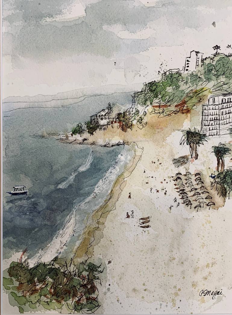 Beachside Painting by Carol Magai | Saatchi Art