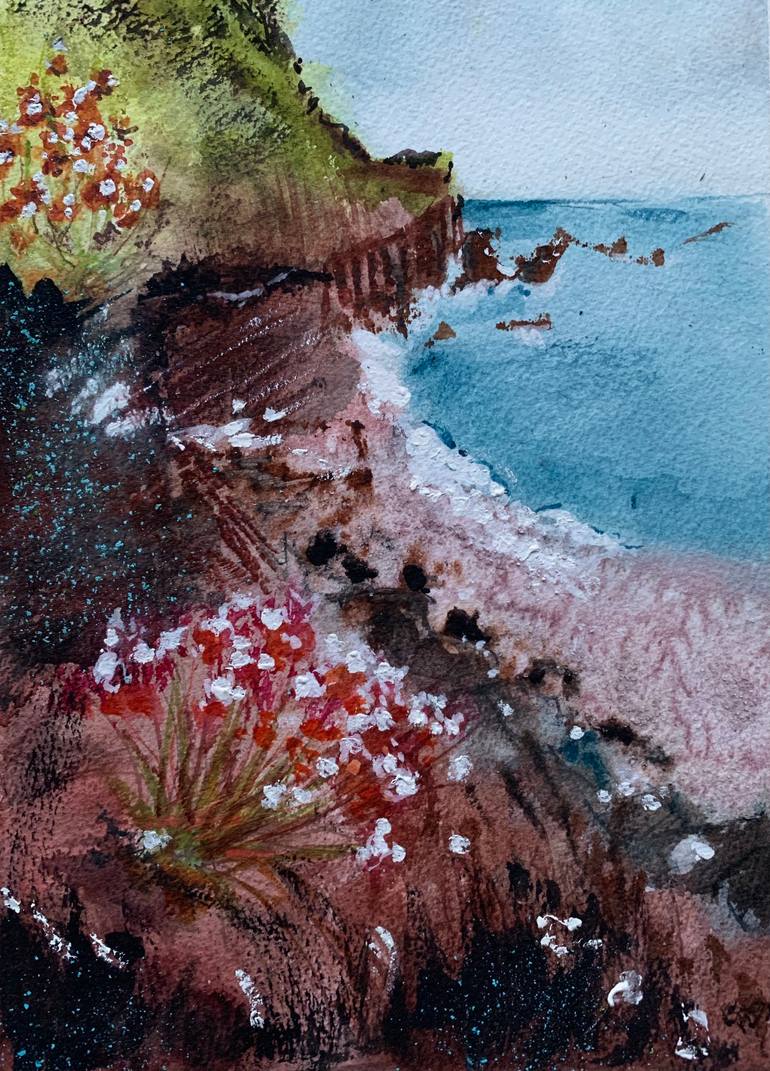 Rock of the Bay Painting by Carol Magai | Saatchi Art