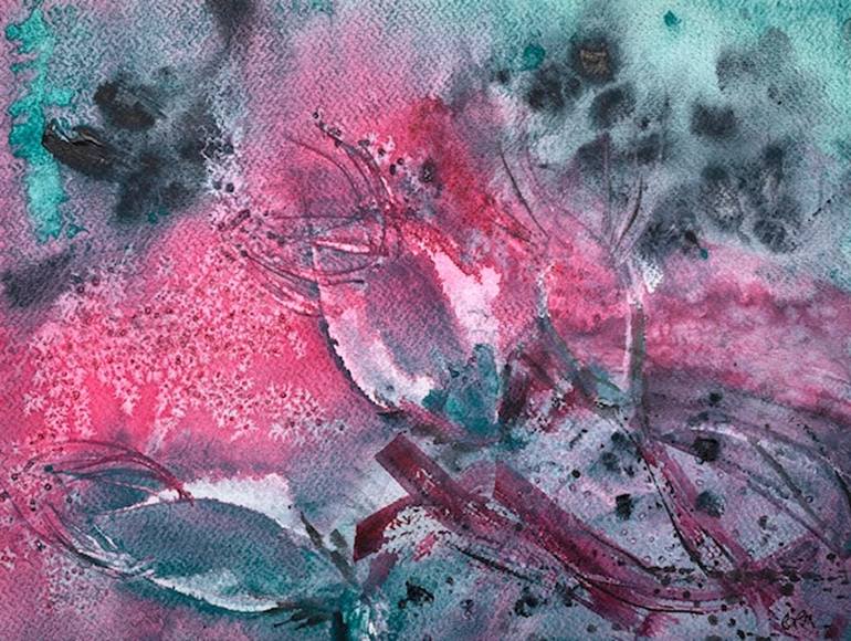 Botticelli Flowers: #6, Bloomsbury Painting by Carol Magai | Saatchi Art