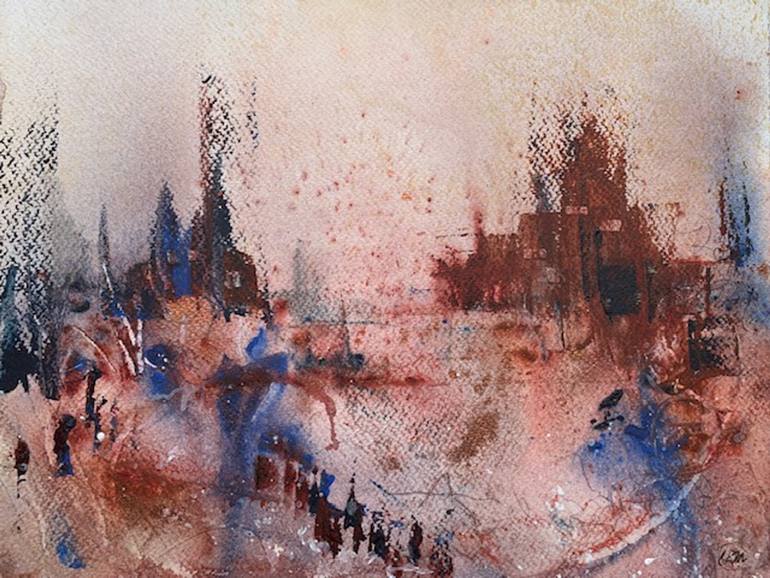 Landfall on Mars Painting by Carol Magai | Saatchi Art