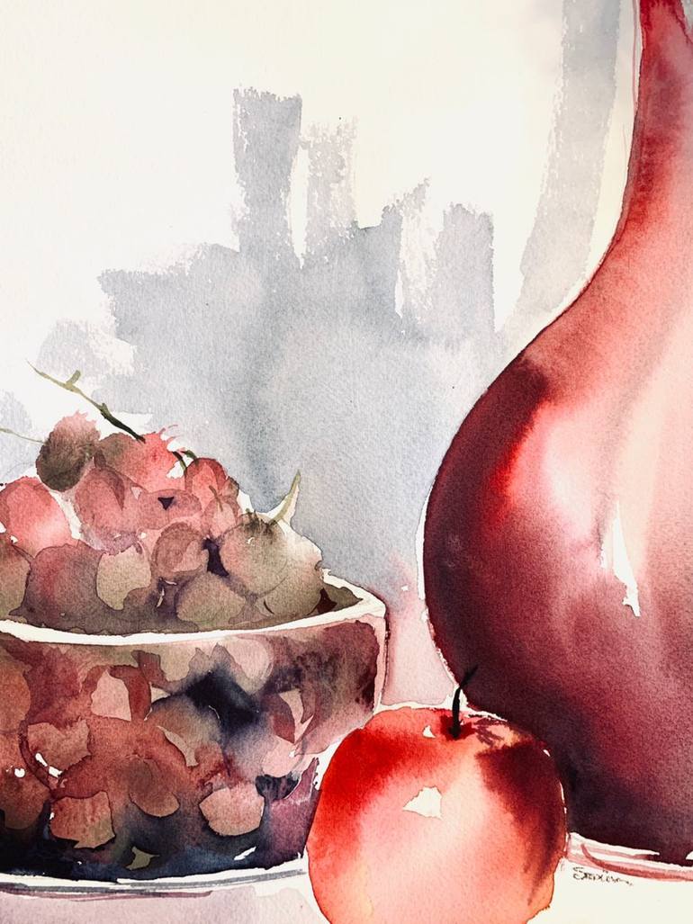 Grapes Painting by Samira Shakeeb | Saatchi Art