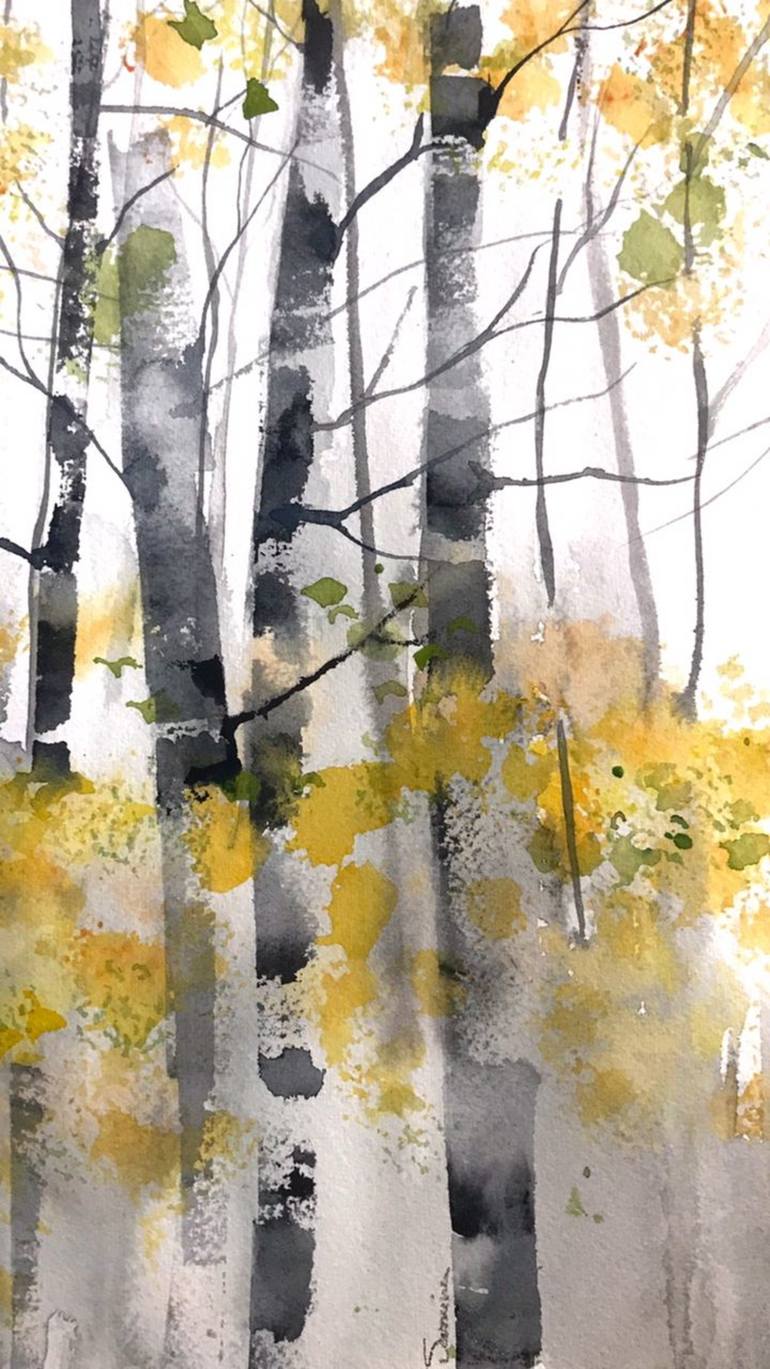 Touch of Fall Painting by Samira Shakeeb | Saatchi Art