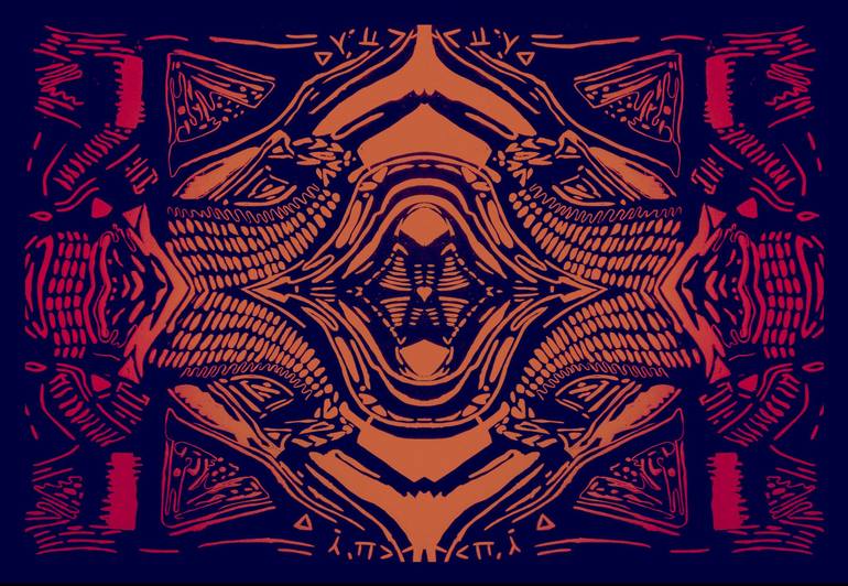 Vibrations of the heart Printmaking by Reece Hill | Saatchi Art