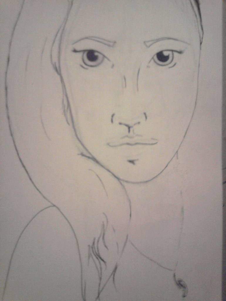 Self Portrait Drawing by Karen Challoner | Saatchi Art