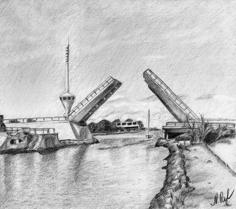 Station Drawbridge Drawing by Natallia Palcheuskaya | Saatchi Art