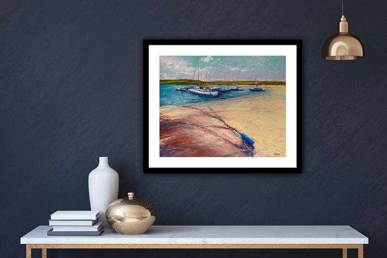 Morning Rest, Beadnell Drawing by Andrew Moodie | Saatchi Art