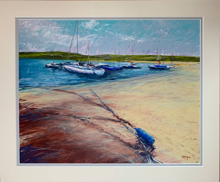Morning Rest, Beadnell Drawing by Andrew Moodie | Saatchi Art