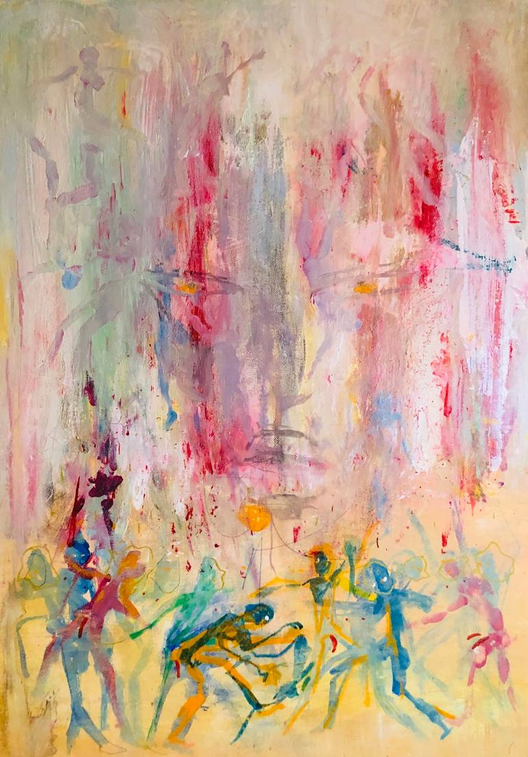 Let's burn the desert Painting by Winju Woo | Saatchi Art