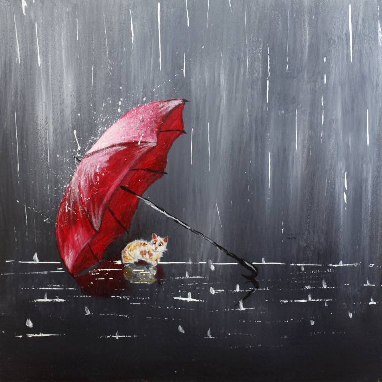 Rain Painting by Lion Hunter | Saatchi Art