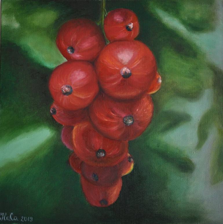 Red currant Painting by Nataliia Salamin | Saatchi Art