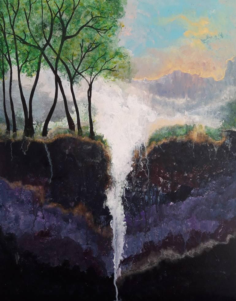 The Split Painting by Emanuela Maria Erkal | Saatchi Art
