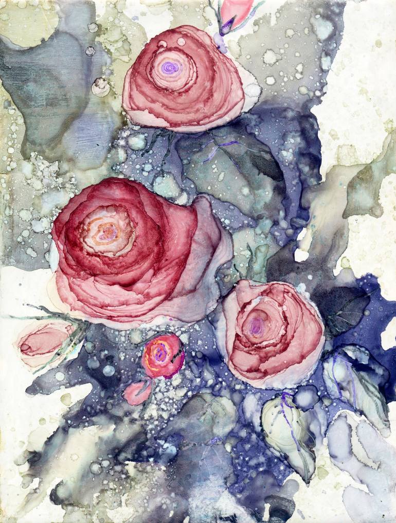 Roses Painting by Roza Savinova | Saatchi Art