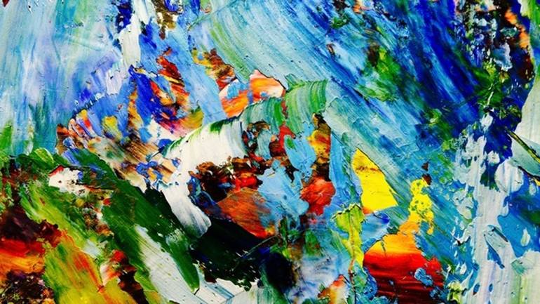 Blue Feelings Painting by Mia Abelson | Saatchi Art