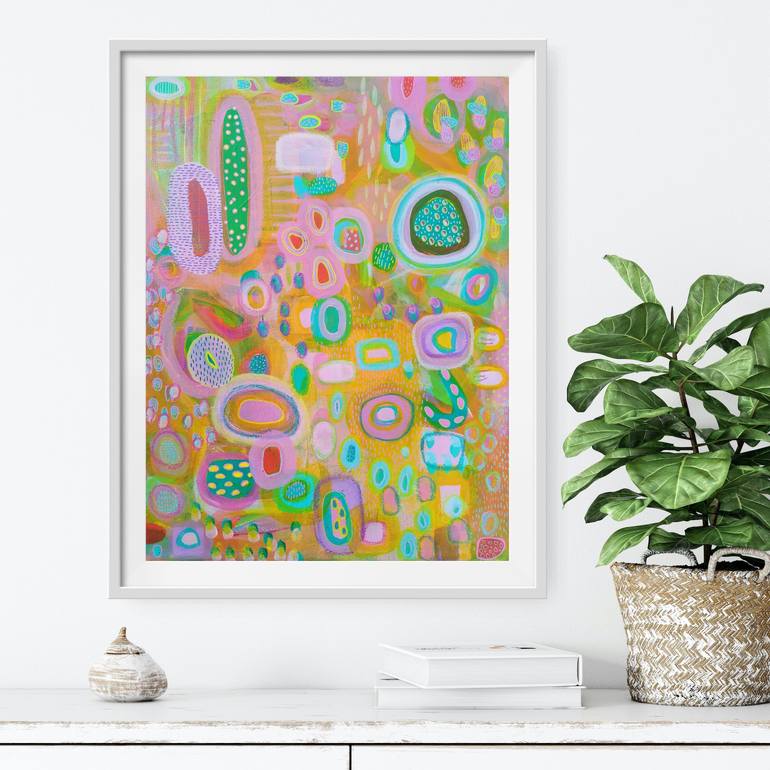 Over the Moon Painting by Evelyn La Starza | Saatchi Art