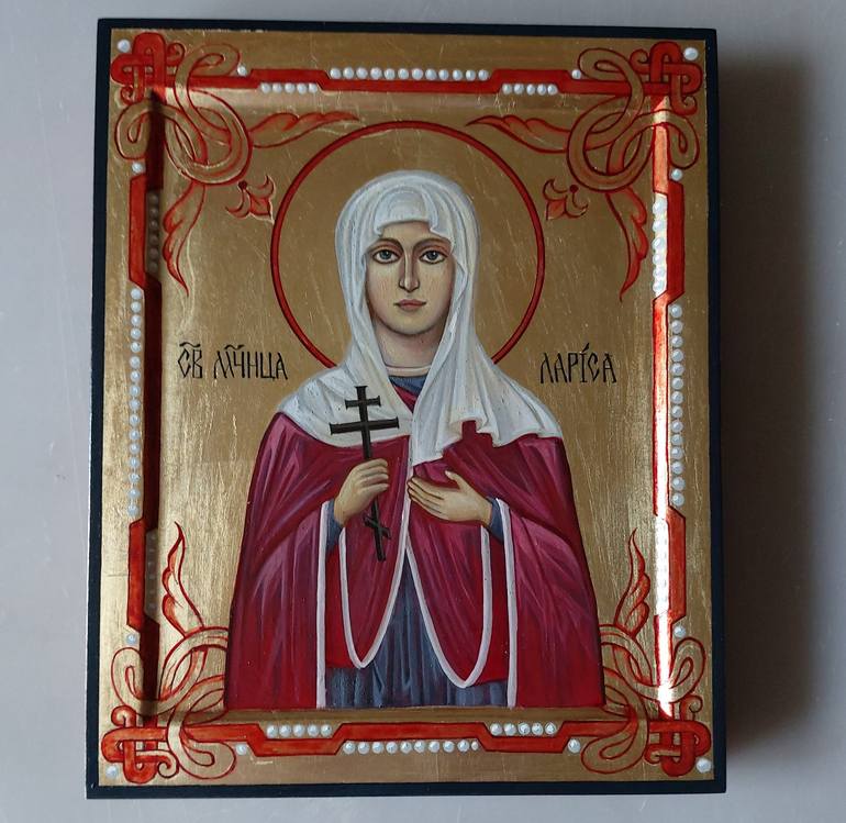 Icon of St. Larisa Painting by Alyona Denisova | Saatchi Art