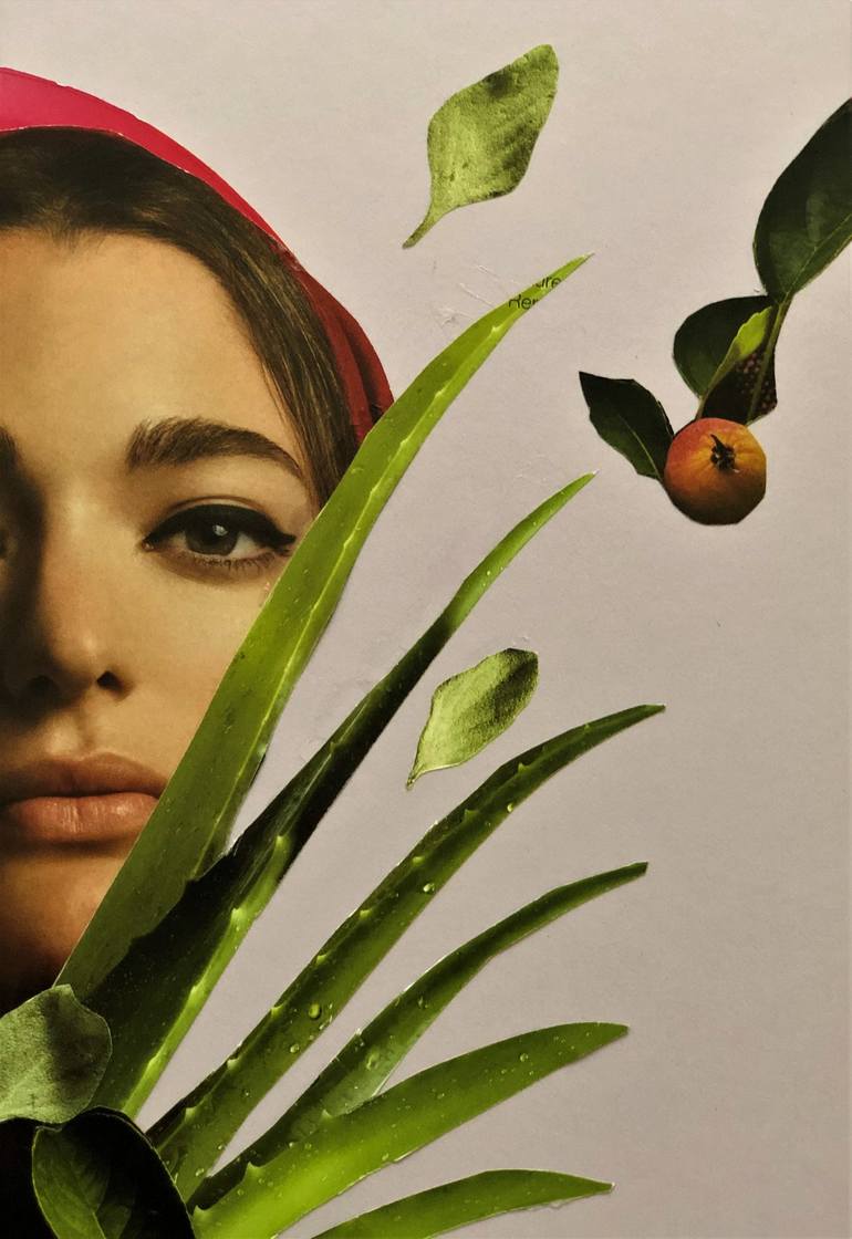 Pink Daisy Collage by Kms Art Studio | Saatchi Art