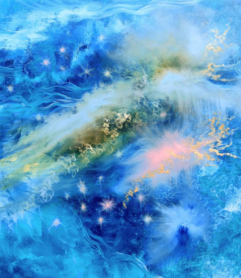 ,,Blue Lagoon'' Sea Water Art Painting by Margo Tartart | Saatchi Art