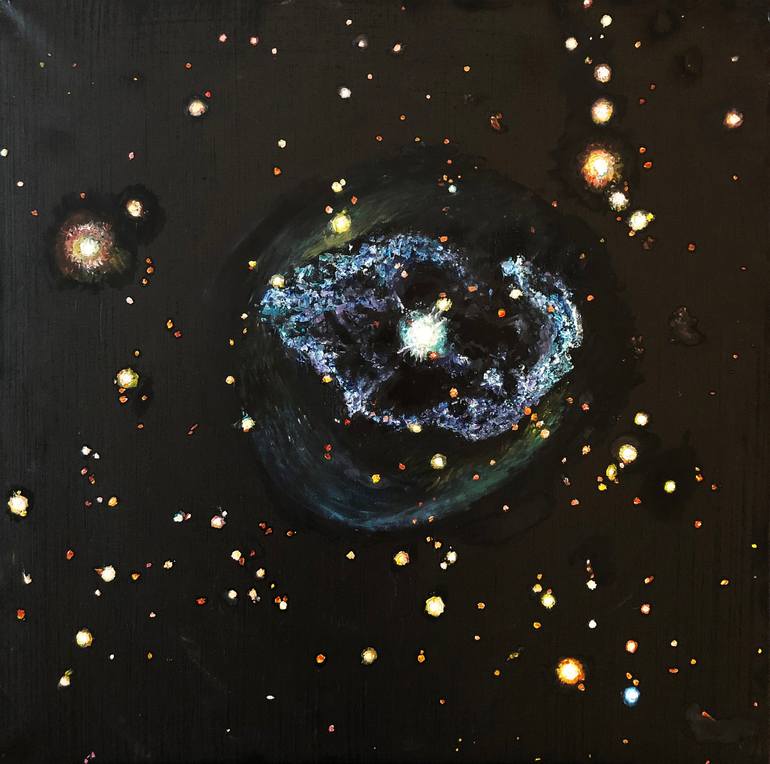 'Abell 78' Nebula Painting by Sofiia Voskresenskaya | Saatchi Art