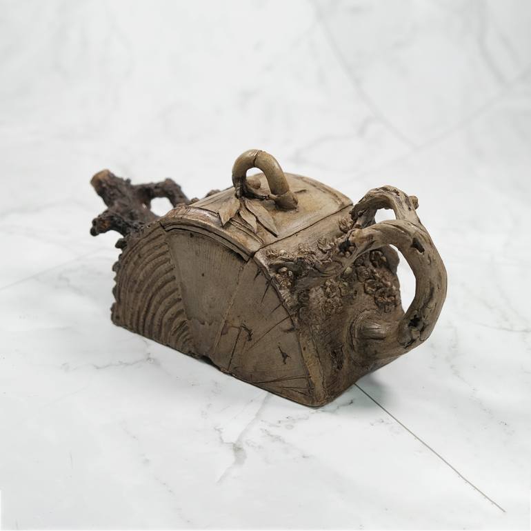 Fan-shaped Three Friends Handmade Teapot Sculpture by EASY WOW ...