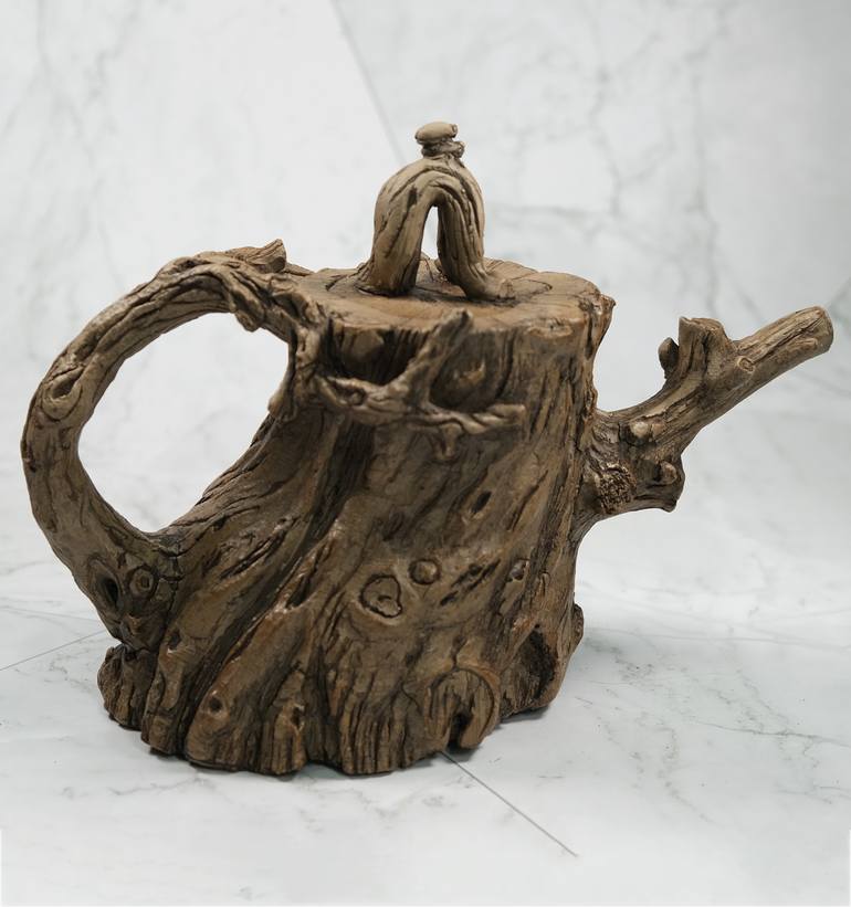 Twisted Tree Handmade Teapot Sculpture by EASY WOW | Saatchi Art