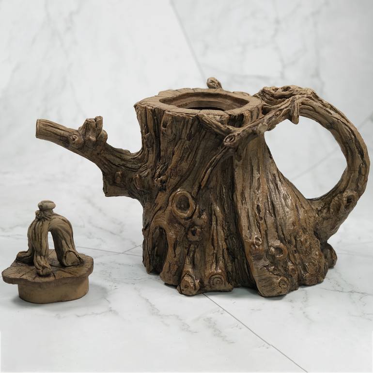 Twisted Tree Handmade Teapot Sculpture by EASY WOW | Saatchi Art