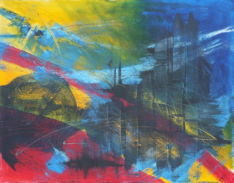 future time Painting by Anastasia Volkonskaya | Saatchi Art