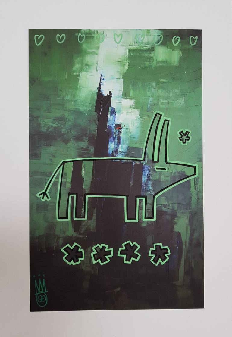Green *** (woof) Painting by Well Well | Saatchi Art