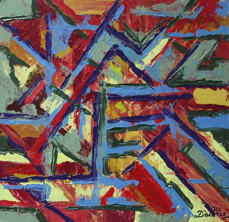 The red simphony #6 Painting by Stefan-Ioan Diaconu | Saatchi Art