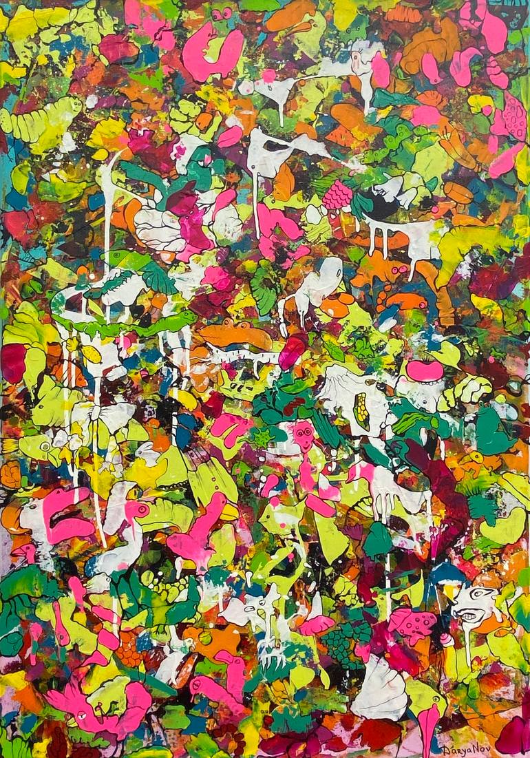 Birds Painting by Darya Novikova | Saatchi Art