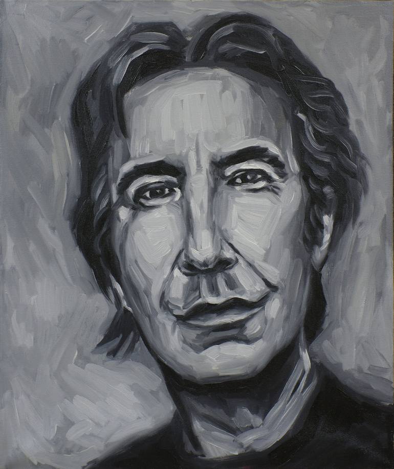 'Actor. Allan Richman', portrait, home decor, oil paintig, oil on ...