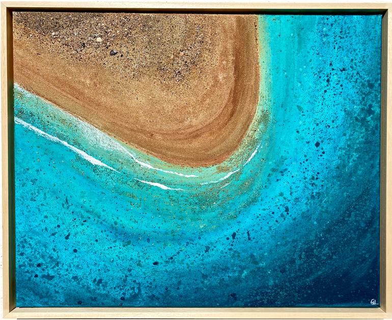 Rock Beach Painting by Gemma Lessinger | Saatchi Art