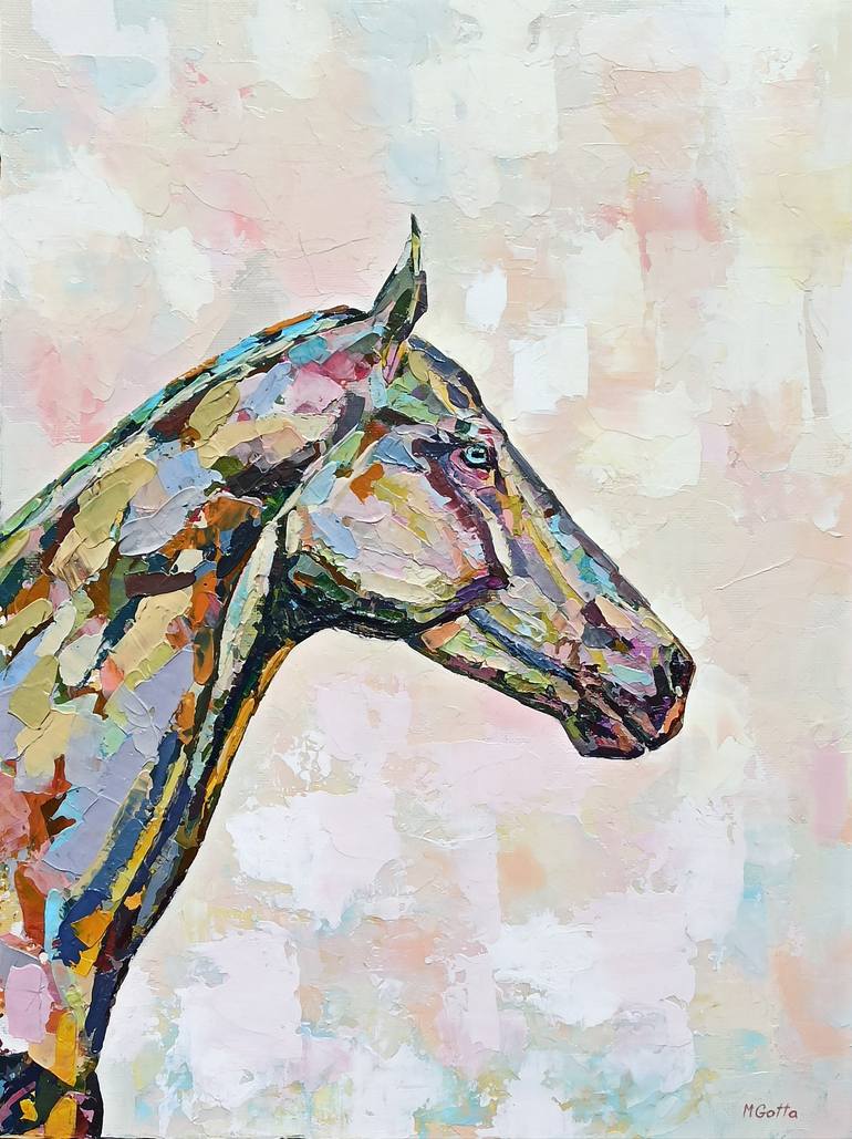 Akhal - Teke Horse Painting by Maria Gotta | Saatchi Art