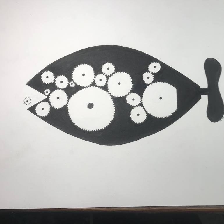 Mechanical Fish Painting by Maurice Spector | Saatchi Art