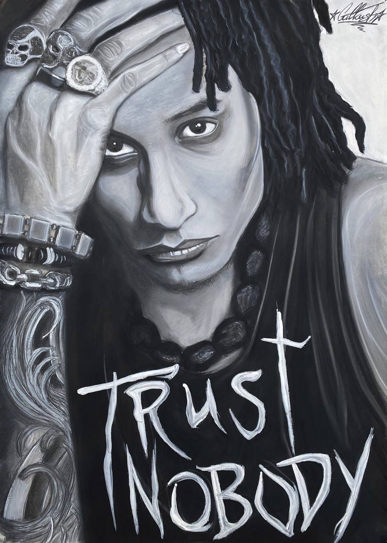 LES TWINS - LARRY - TRUST NOBODY Painting by Anton Galkin | Saatchi Art