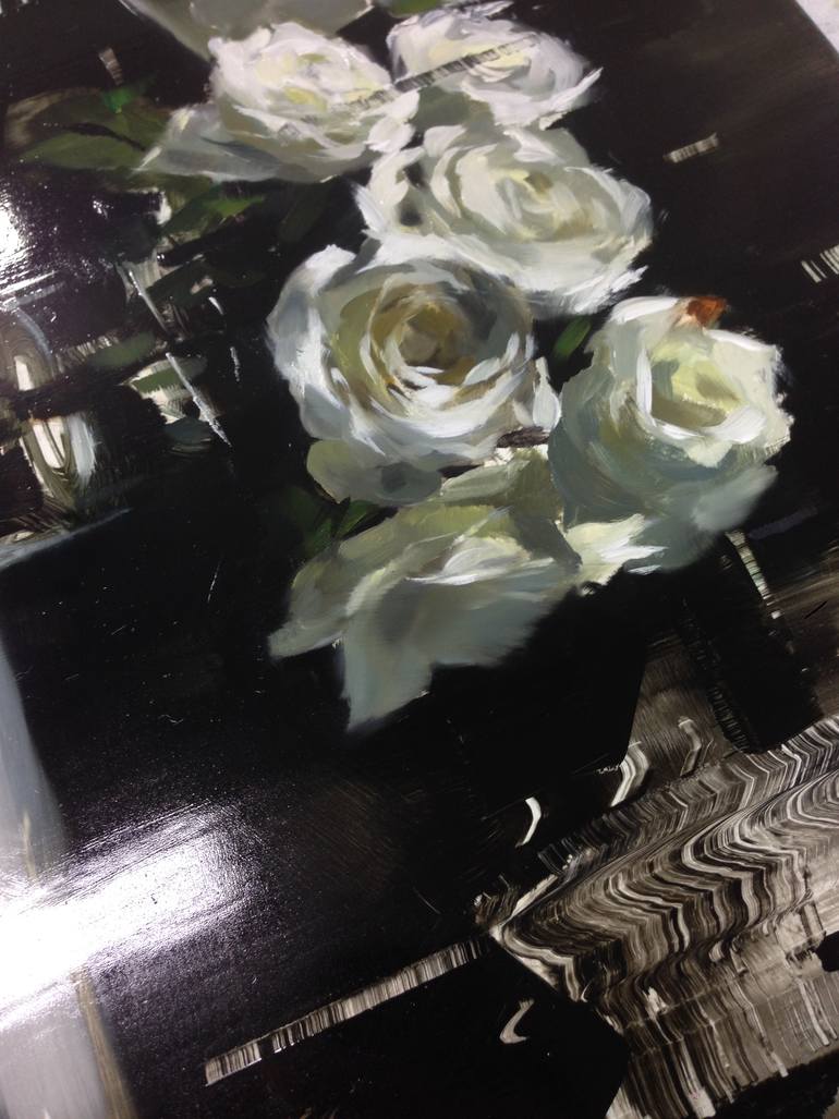 Fragmented Roses Painting by Jon Doran | Saatchi Art