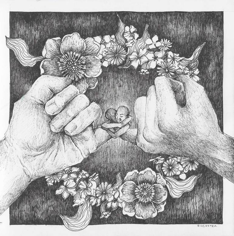 Pinky Promise Drawing by Ruchitra Dinesh | Saatchi Art