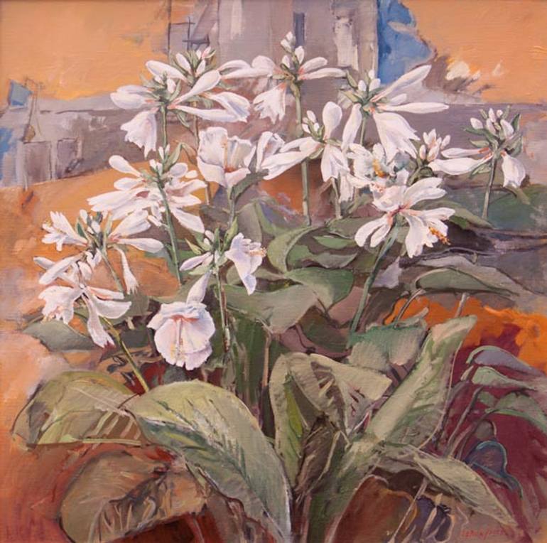Autumn Lilies Painting by Ion Sinca | Saatchi Art